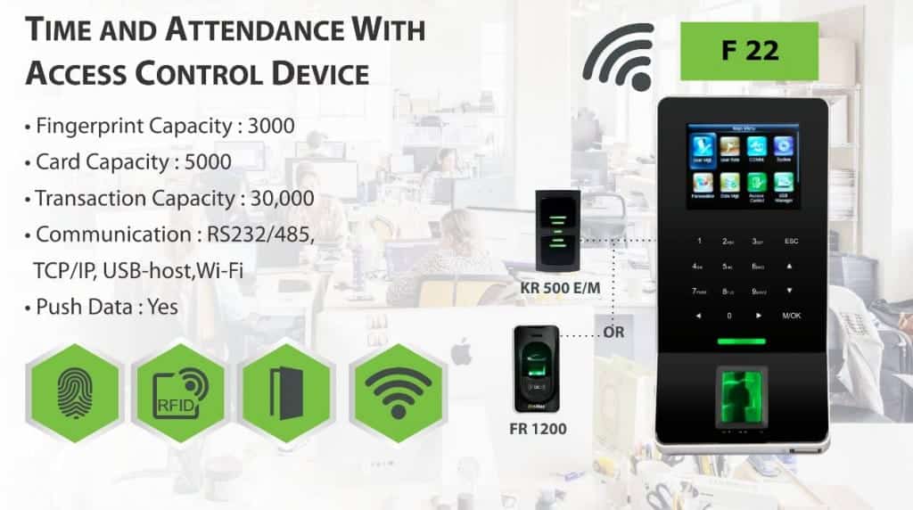 Wi-Fi Biometric Attendance System K30 F22 E9c Cloud Software