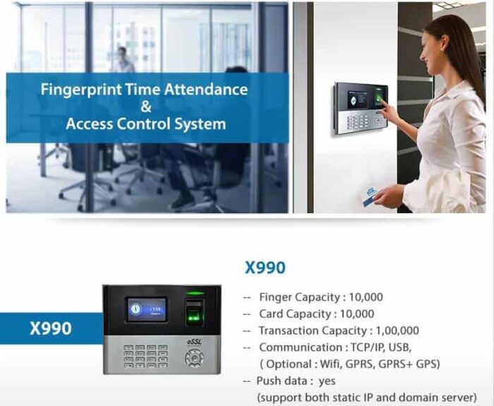 Biometric Attendance System with Sim Card GPRS 4G