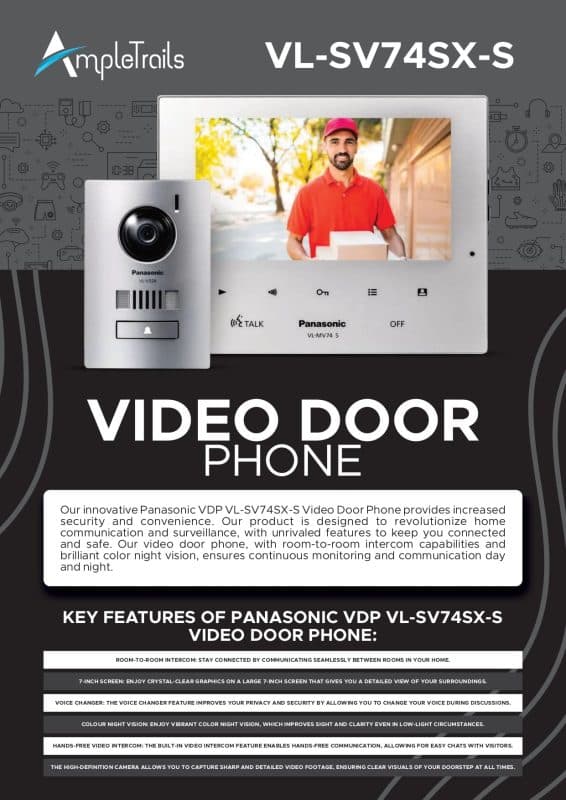 Panasonic VDP VL-SV74SX-S Video Door Phone - Biometric Attendance ...